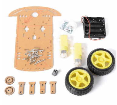 BO 2 Wheel Chassis Kit with Motors and wheels Transparent Robot Smart ...
